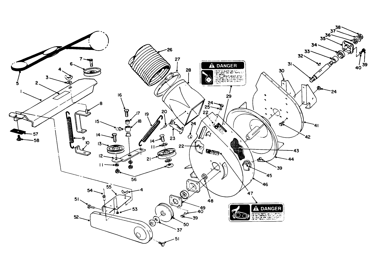 Toro 07-50VZ01 50" Vacuum Bagger Attachment (Serial #: 1000001 - 19999