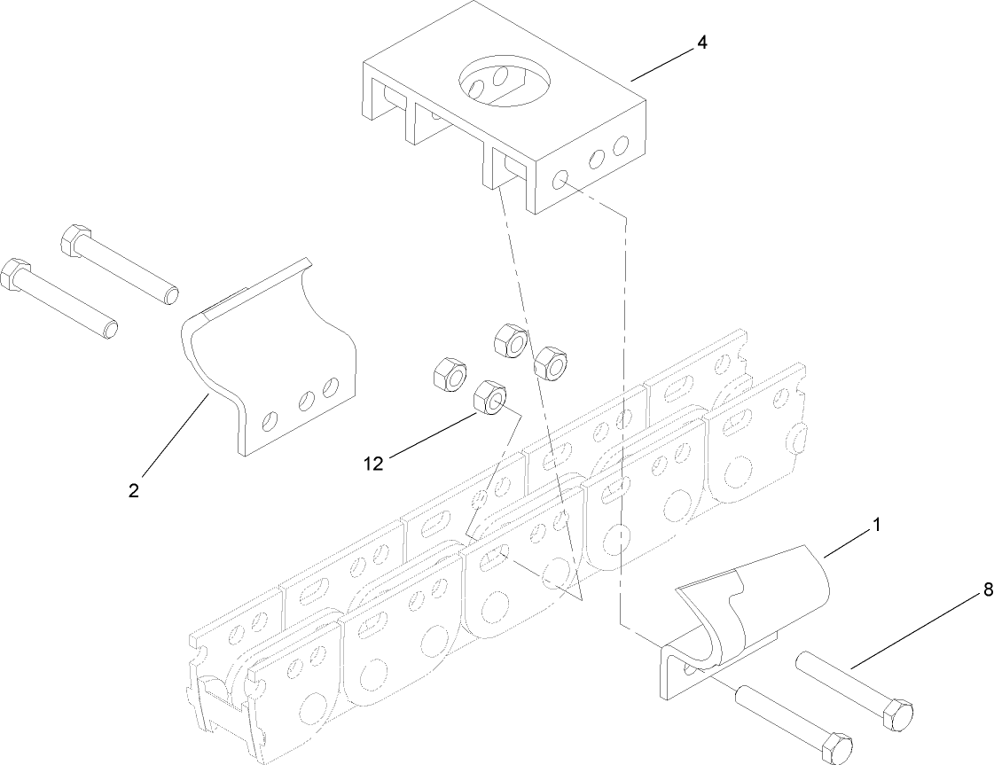 Toro 108-5539 8" x 3' Soil Chain Kit, Dingo Compact Utility Loader Com