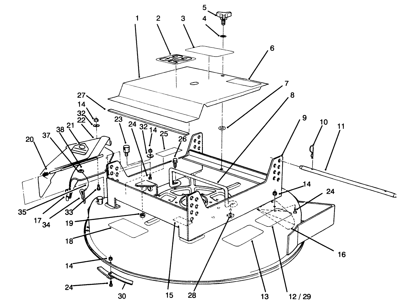 Toro 30133 32" Recycler Mower (Serial #: 890001 - 899999) Parts Diagram