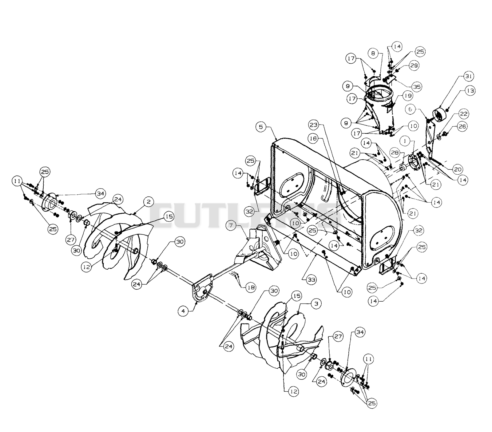MTD 316E610E000 Snow Thrower Parts Diagram (1996)