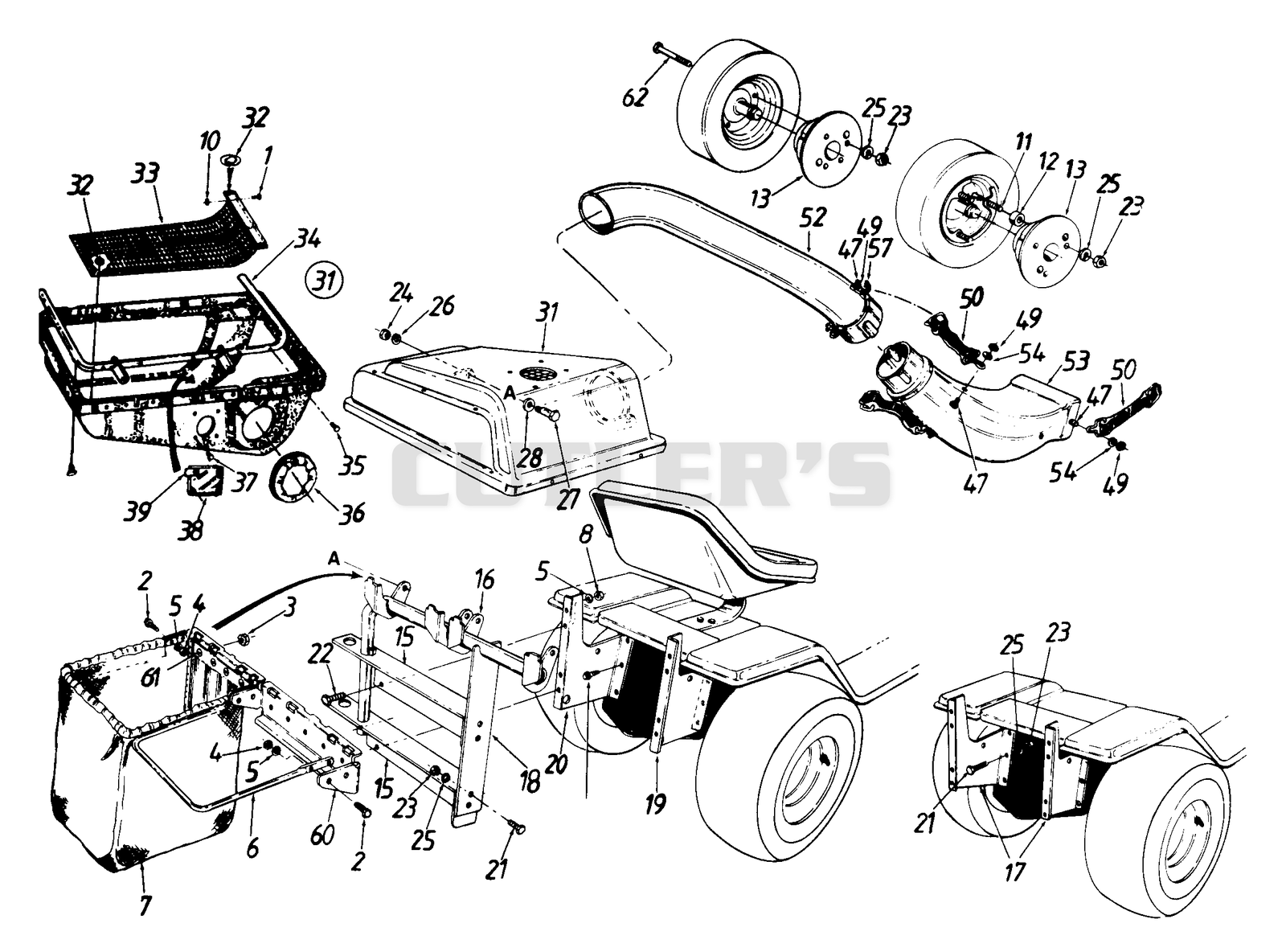 MTD 190-064-000 Attachment Parts Diagram (1993)
