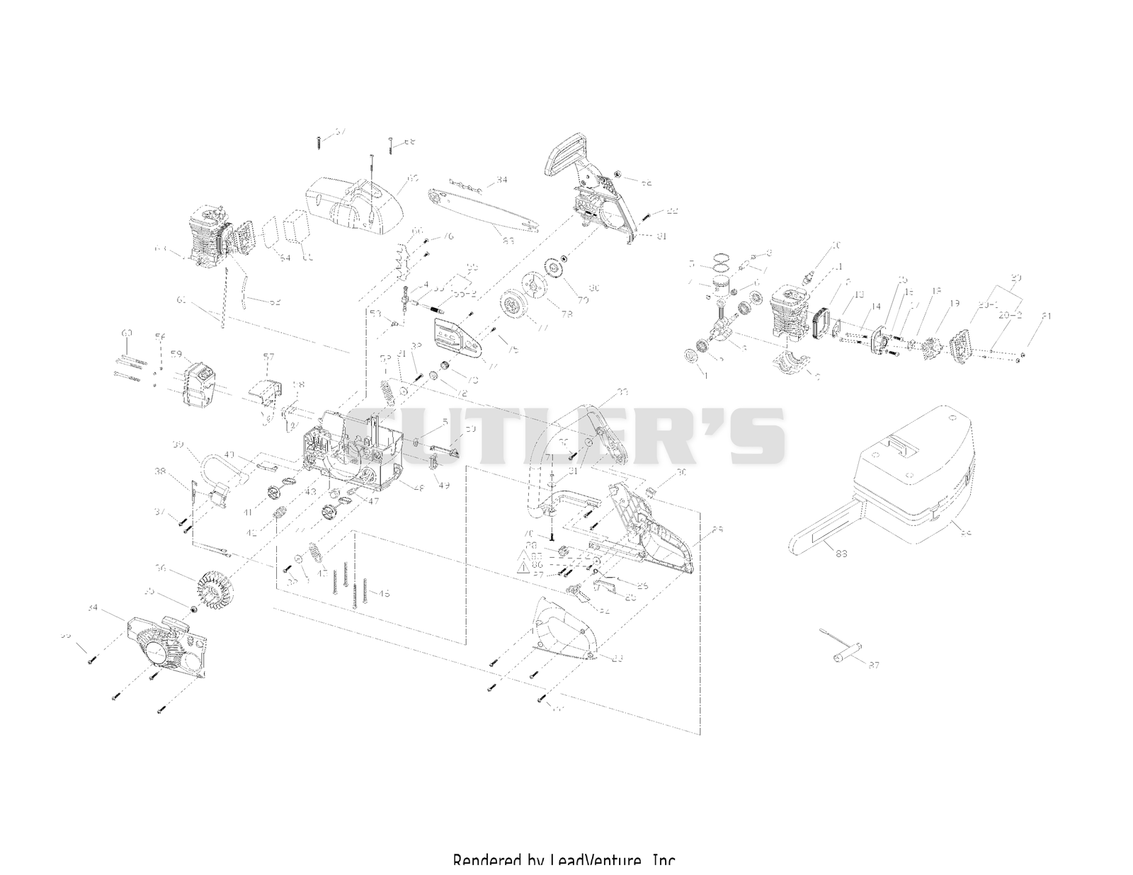 MTD MTD1842AVCC 41AY82AR900 Chainsaw Parts Diagram