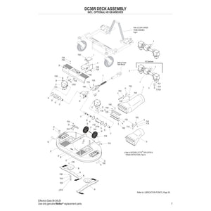 Walker Mowers DC and DU Collection Deck Parts Diagram (Serial # 193156