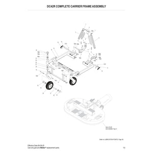 Walker Mowers DC and DU Collection Deck Parts Diagram (Serial # 193156